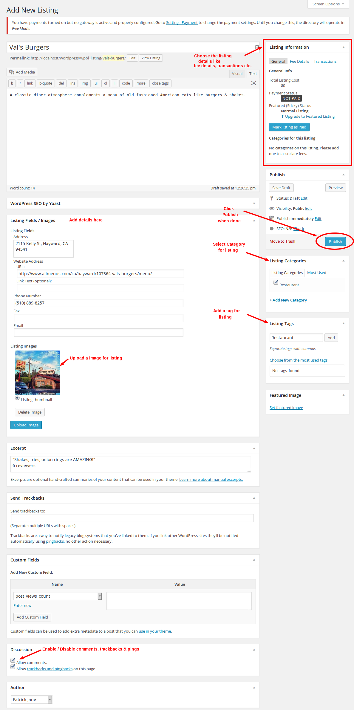 How to use WP Business Listing – WPeka