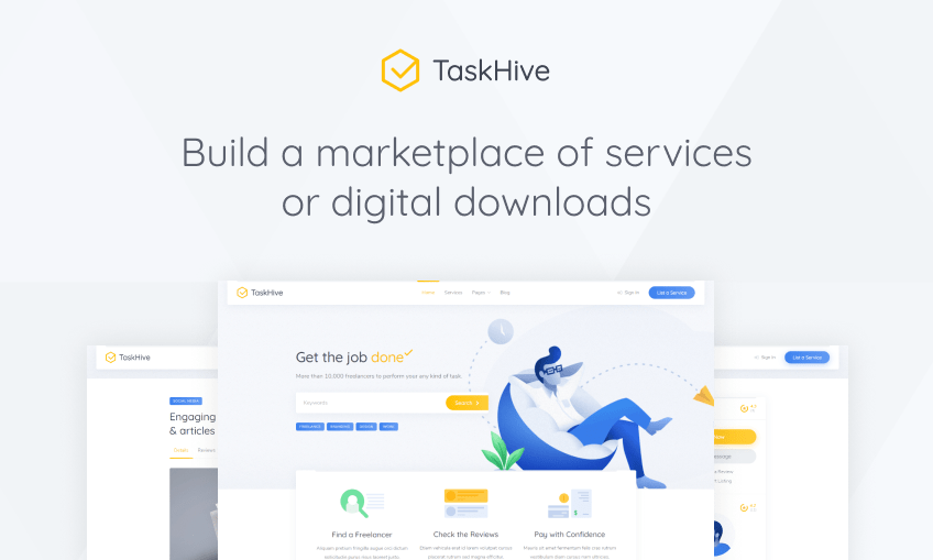 Freelance Services Online Marketplace WordPress Theme | TaskHive