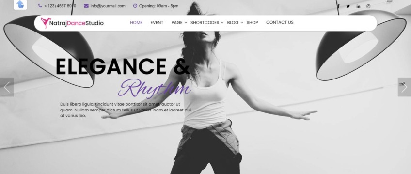 Top Dance Studio WordPress Themes - 2024